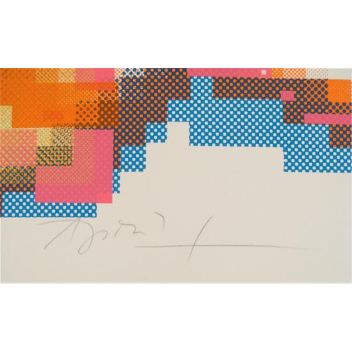 April Greiman Signed Print "Fire" Modern Art Design