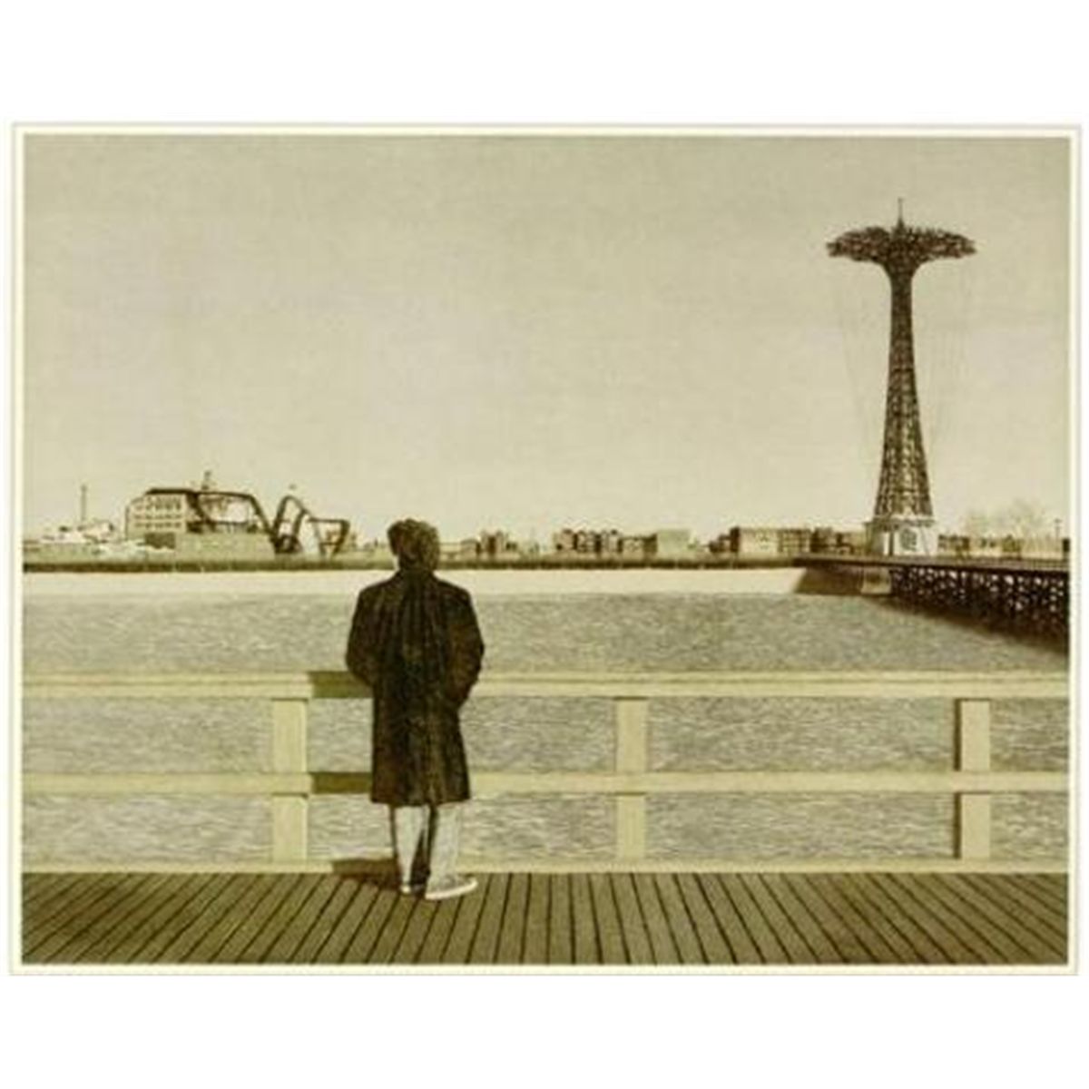 Max Ferguson CONEY ISLAND SELF PORTRAIT Signed Art