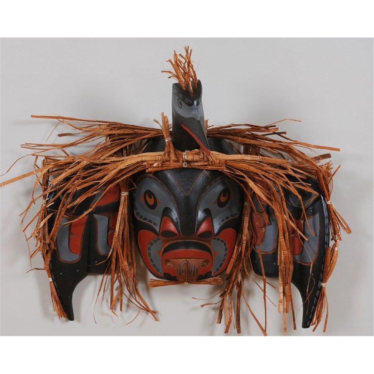 Kwaguilth Loon and Sea Monster Mask Carved by David Knox 15 1/2" H. 16 ...