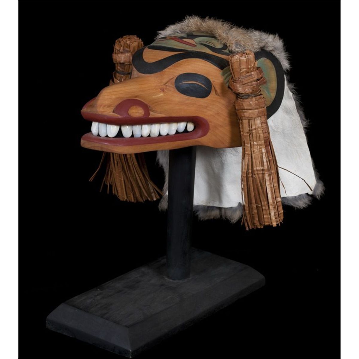 Child's Tsimshian Wolf Frontlet Carved by Heber Reece 12" L. 6 1/2" W ...