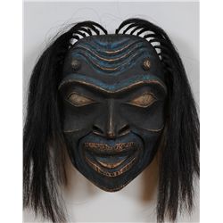 Shaman Mask Carved by Coast Salish Artist Ray Natrall 15 3/8" H. 11 3/4 ...