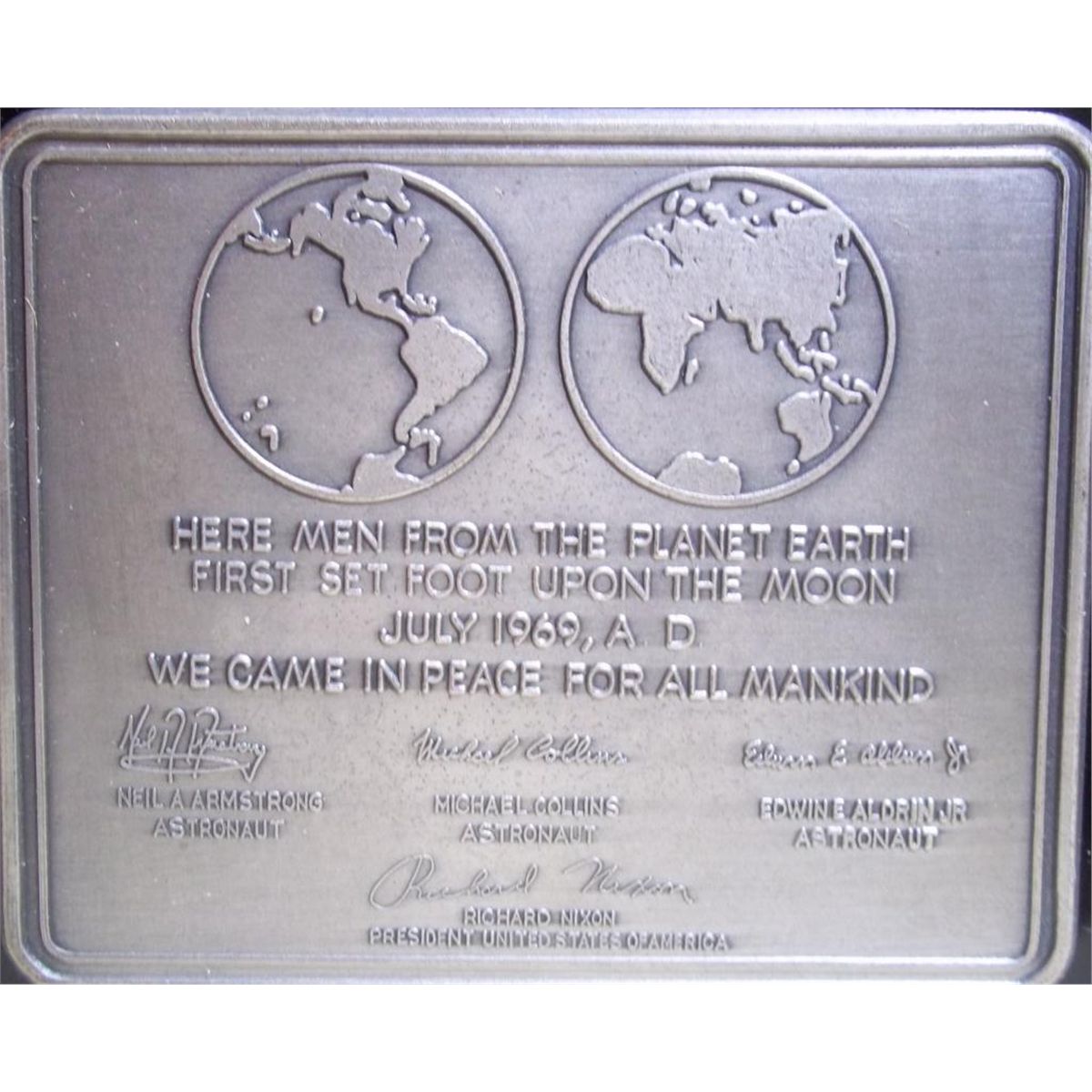 Replica of Plaque Left on Moon by Apollo17