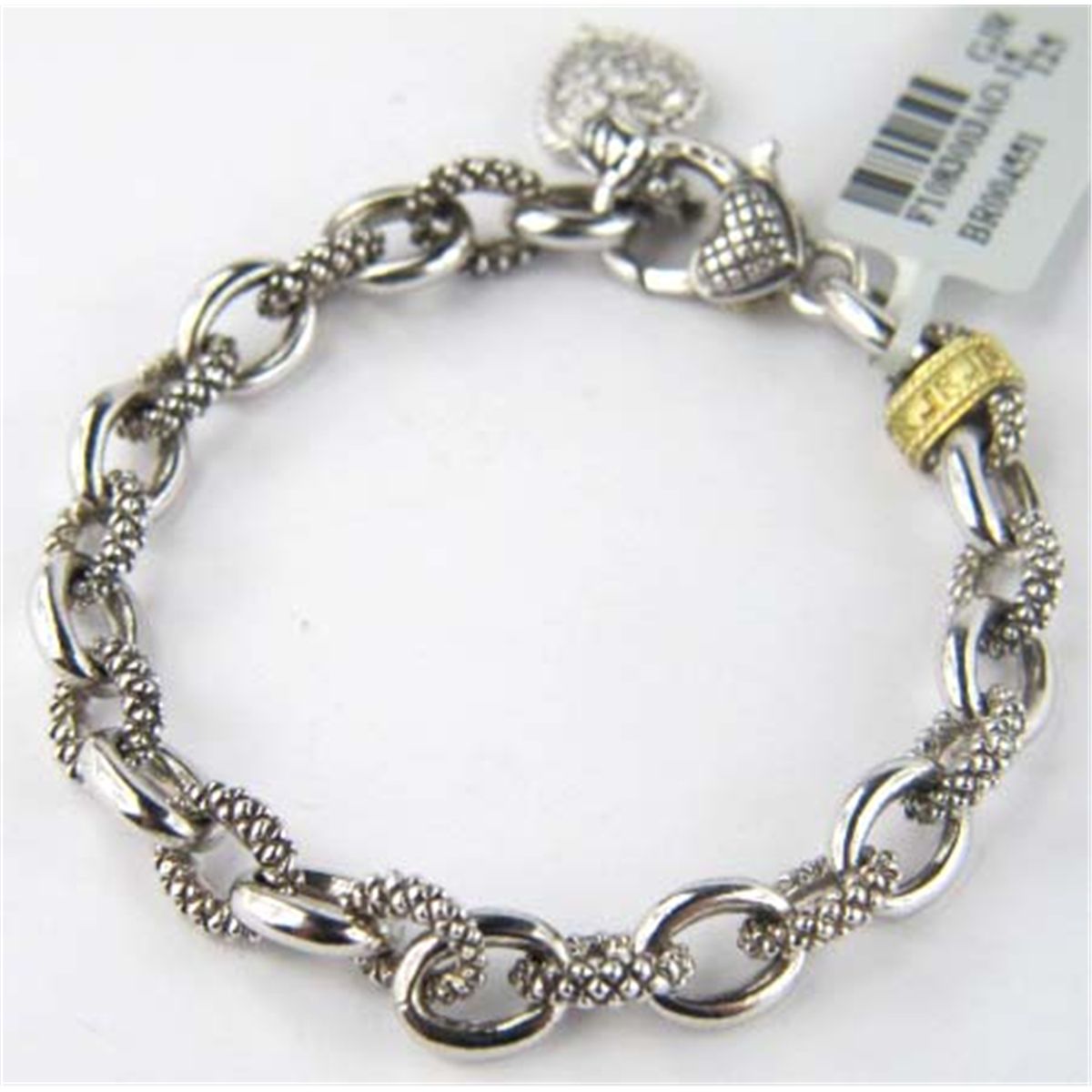 Judith Ripka 18K Silver/Gold Diamond Bracelet