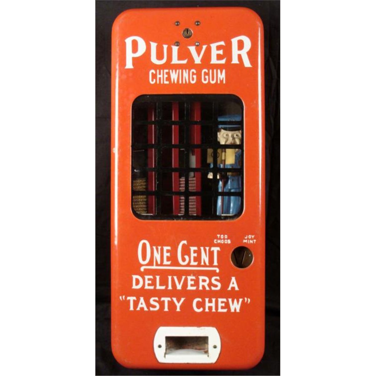 Pulver Antique Chewing Gum Vending Machine Cop & Stop