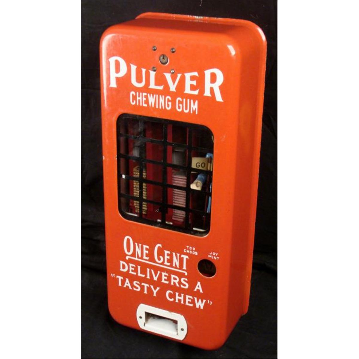 Pulver Antique Chewing Gum Vending Machine Cop & Stop