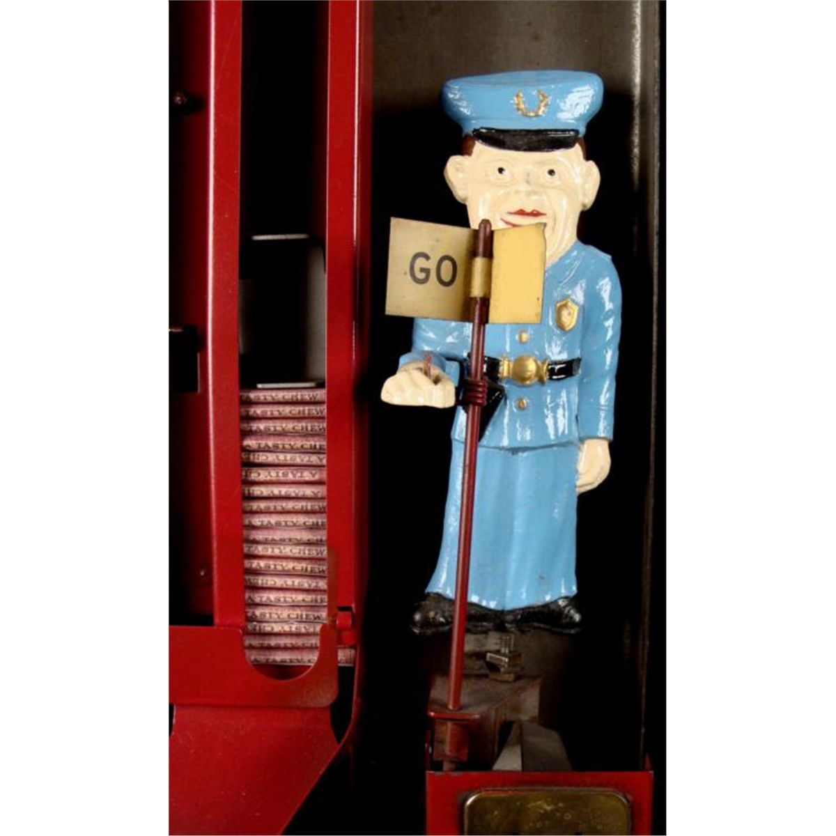 Pulver Antique Chewing Gum Vending Machine Cop & Stop