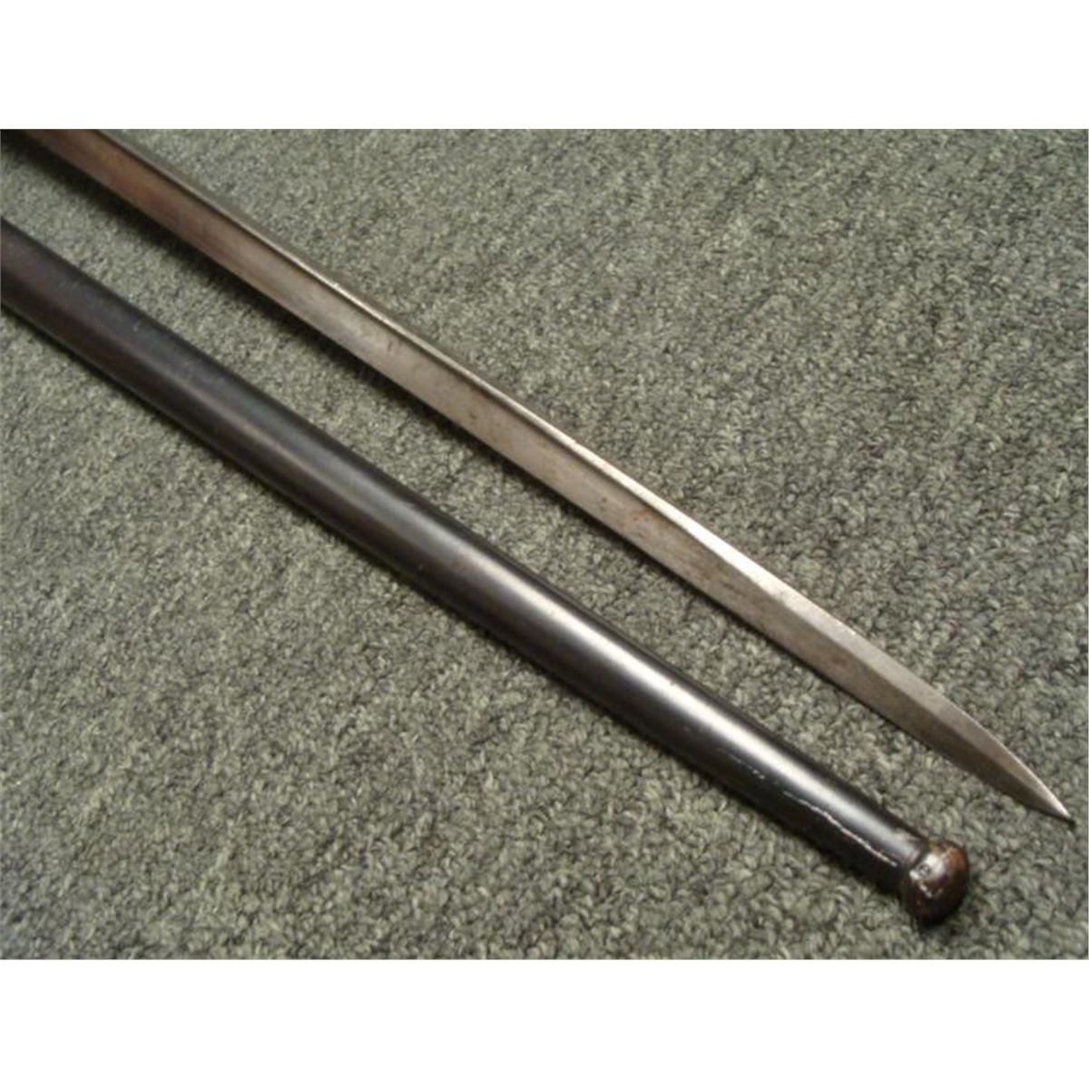 FRENCH M1874 EPEE SWORD BAYONET AND SCABBARD 1877 ORIG