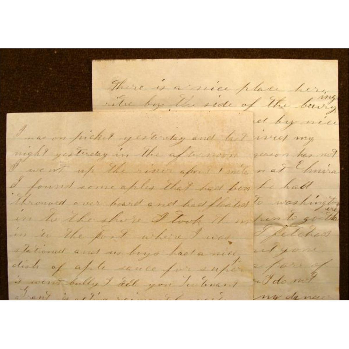 RARE ORIGINAL 4 PAGE LETTER FROM CIVIL WAR SOLDIER