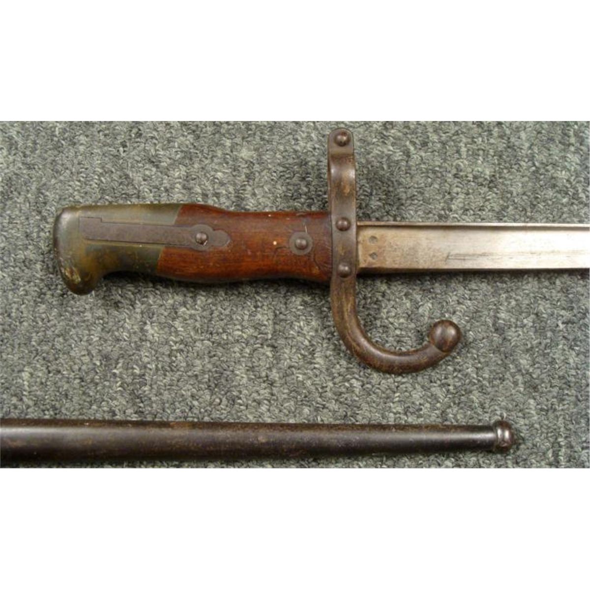 MODEL 1874 FRENCH EPEE SWORD BAYONET & SCABBARD