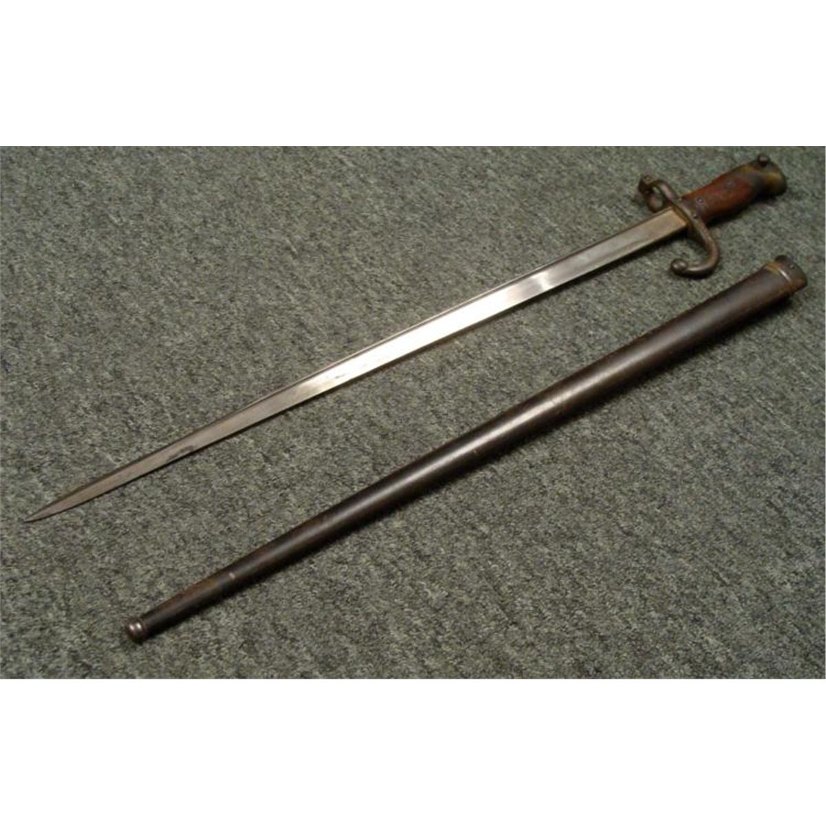 MODEL 1874 FRENCH EPEE SWORD BAYONET & SCABBARD