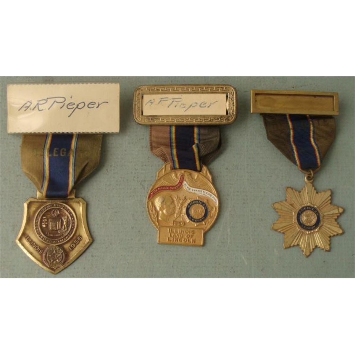 1950-1954-1956 AMERICAN LEGION LT COMMANDERS BADGES
