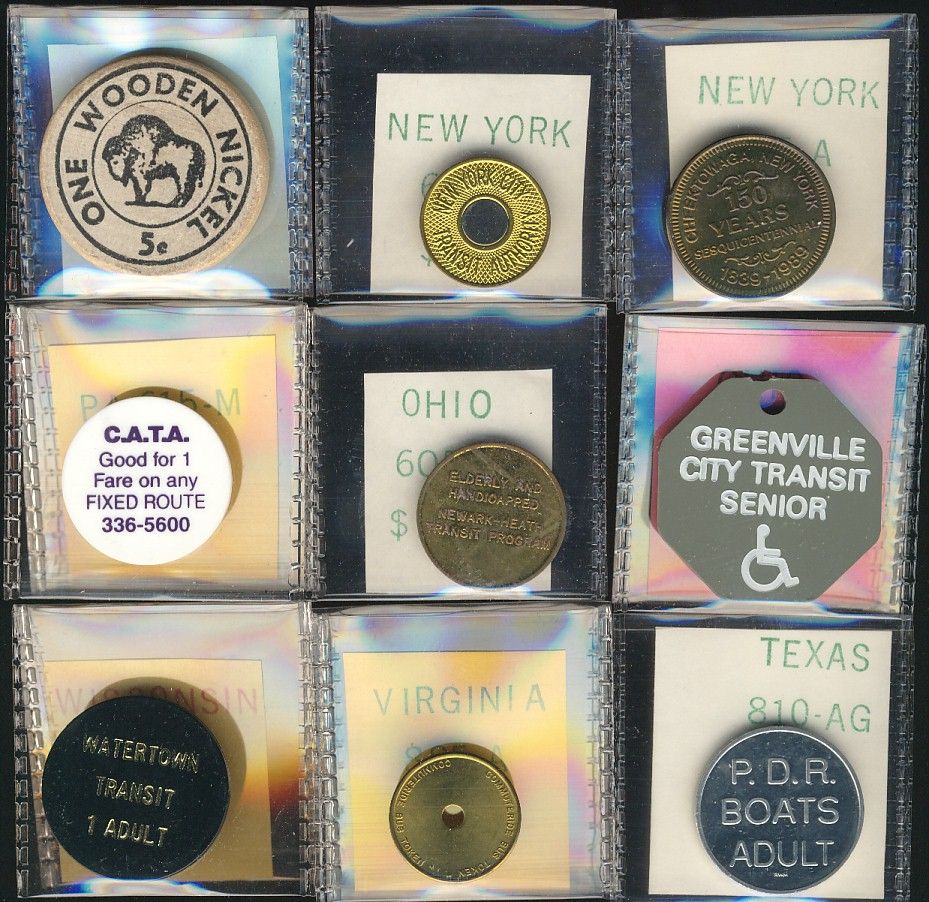 Tokens. US Transportation Tokens. Includes New York to Wyoming issues ...