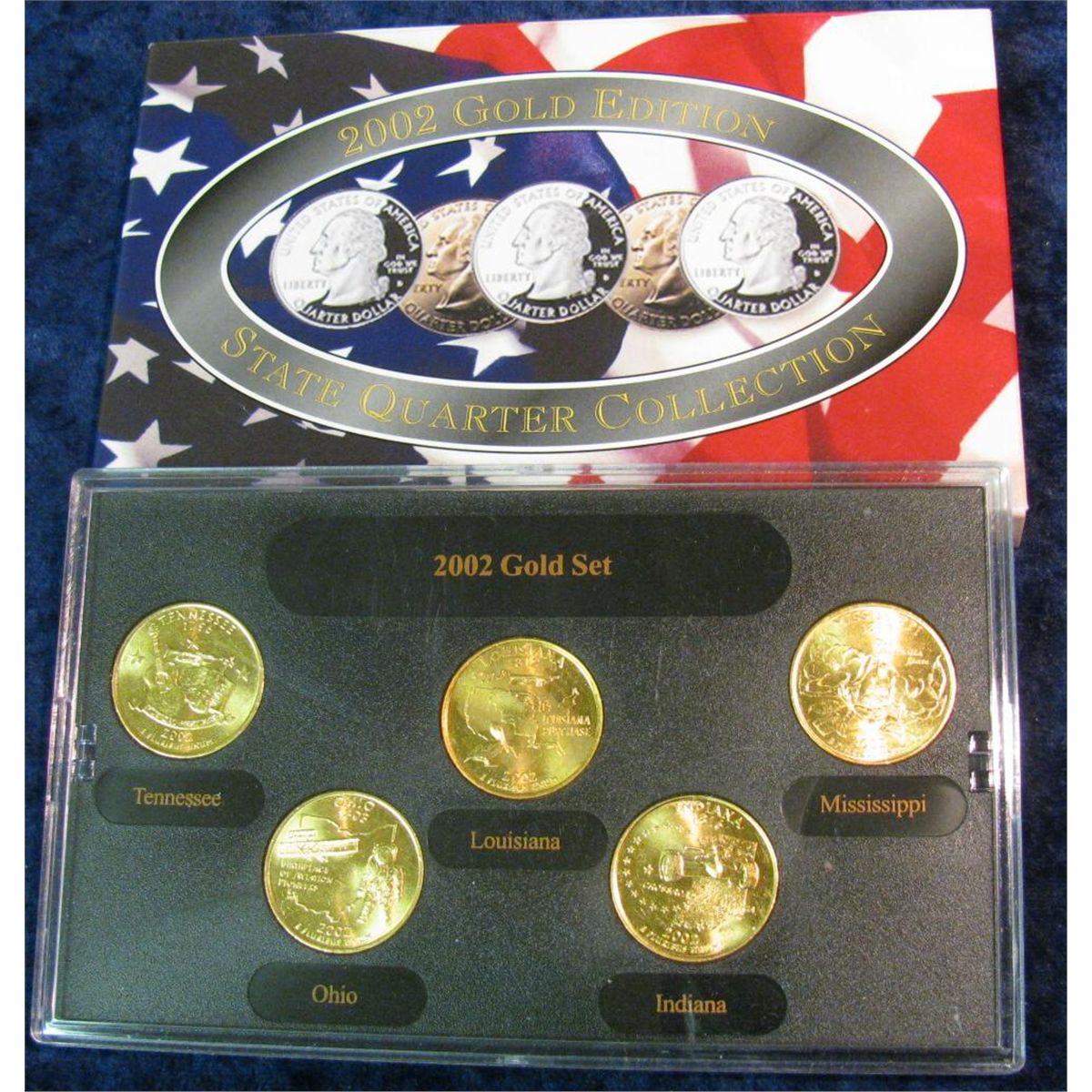 1442 2002 Gold Edition State Quarter Set BU 1442-2002-gold-edition-state-quarter-set-bu