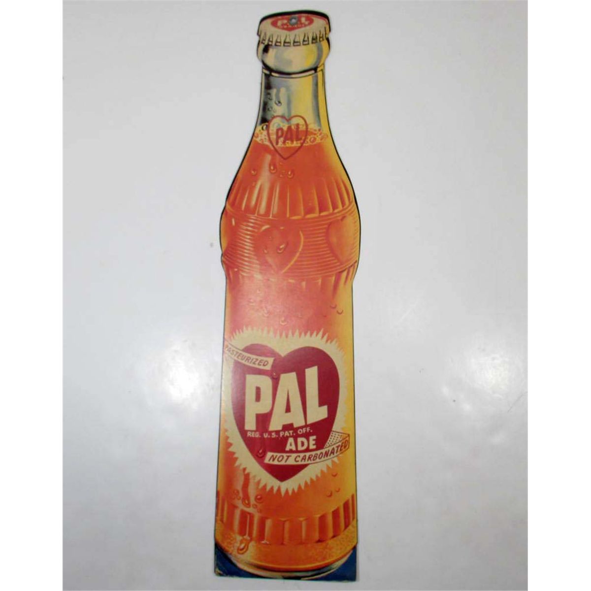 PAL ADE ORANGE SODA BOTTLE ADVERTISING SIGN