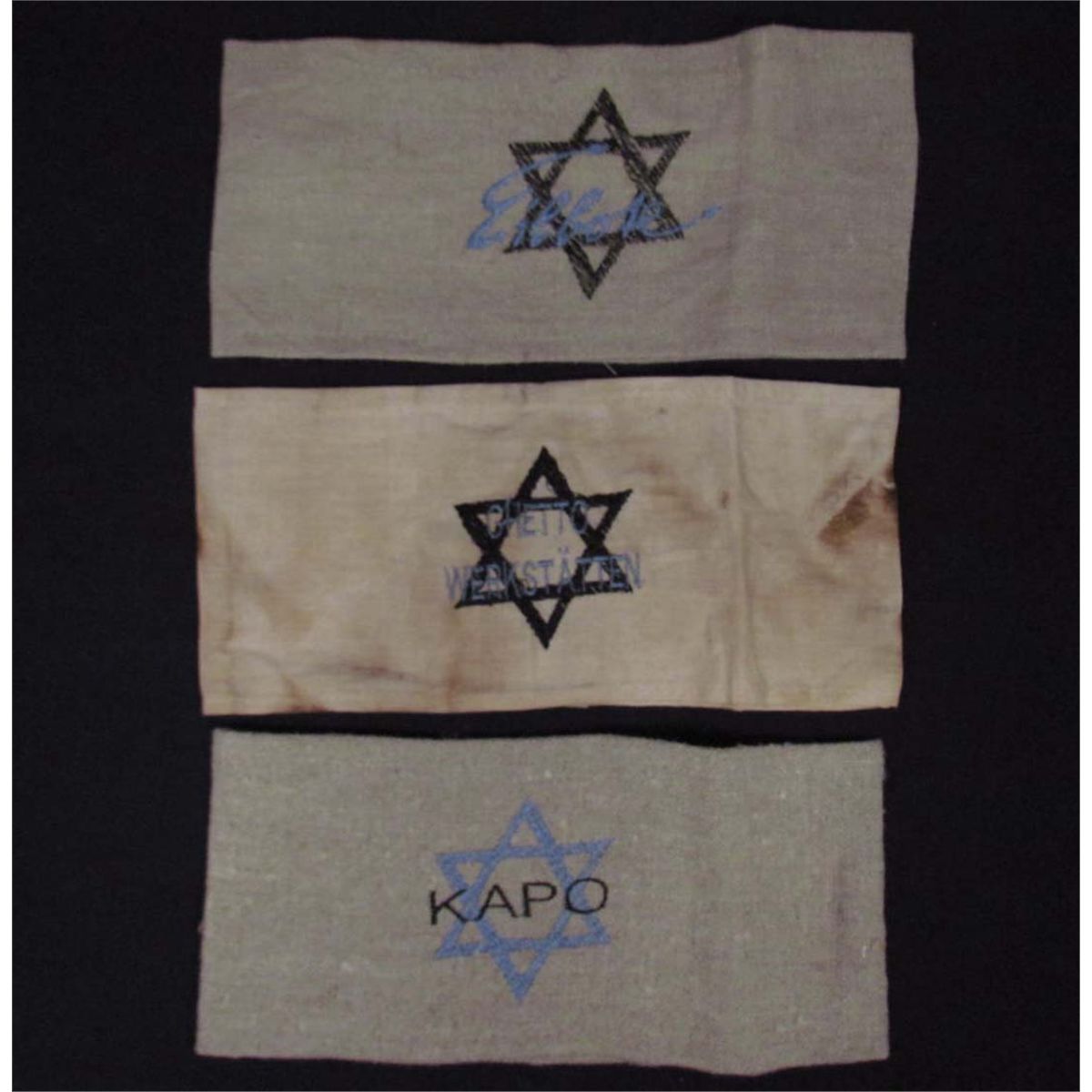 LOT OF 3 GERMAN NAZI HOLOCAUST ARM BANDS