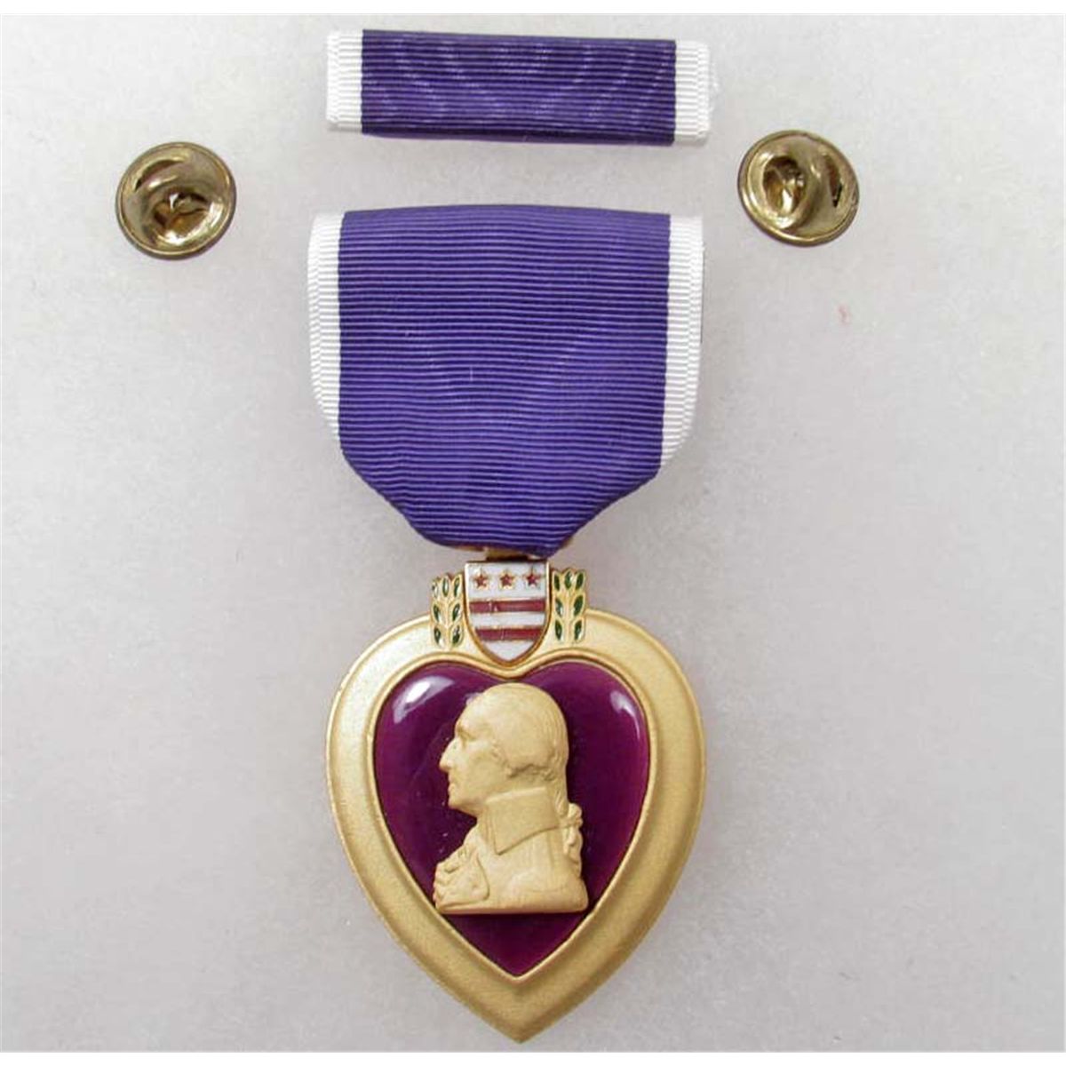 US WW2 ARMY NAVY MARINE CORPS PURPLE HEART DECORATION