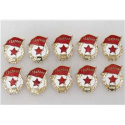 LOT OF 10 SOVIET RUSSIAN CCCP ENAMELED BREAST BADGES