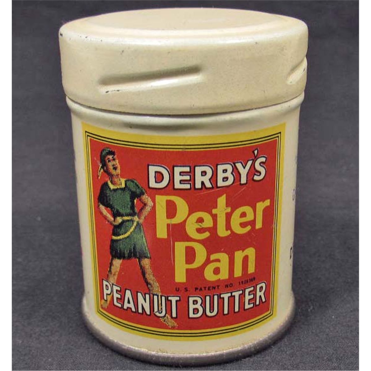VINTAGE PETER PAN PEANUT BUTTER ADVERTISING TIN