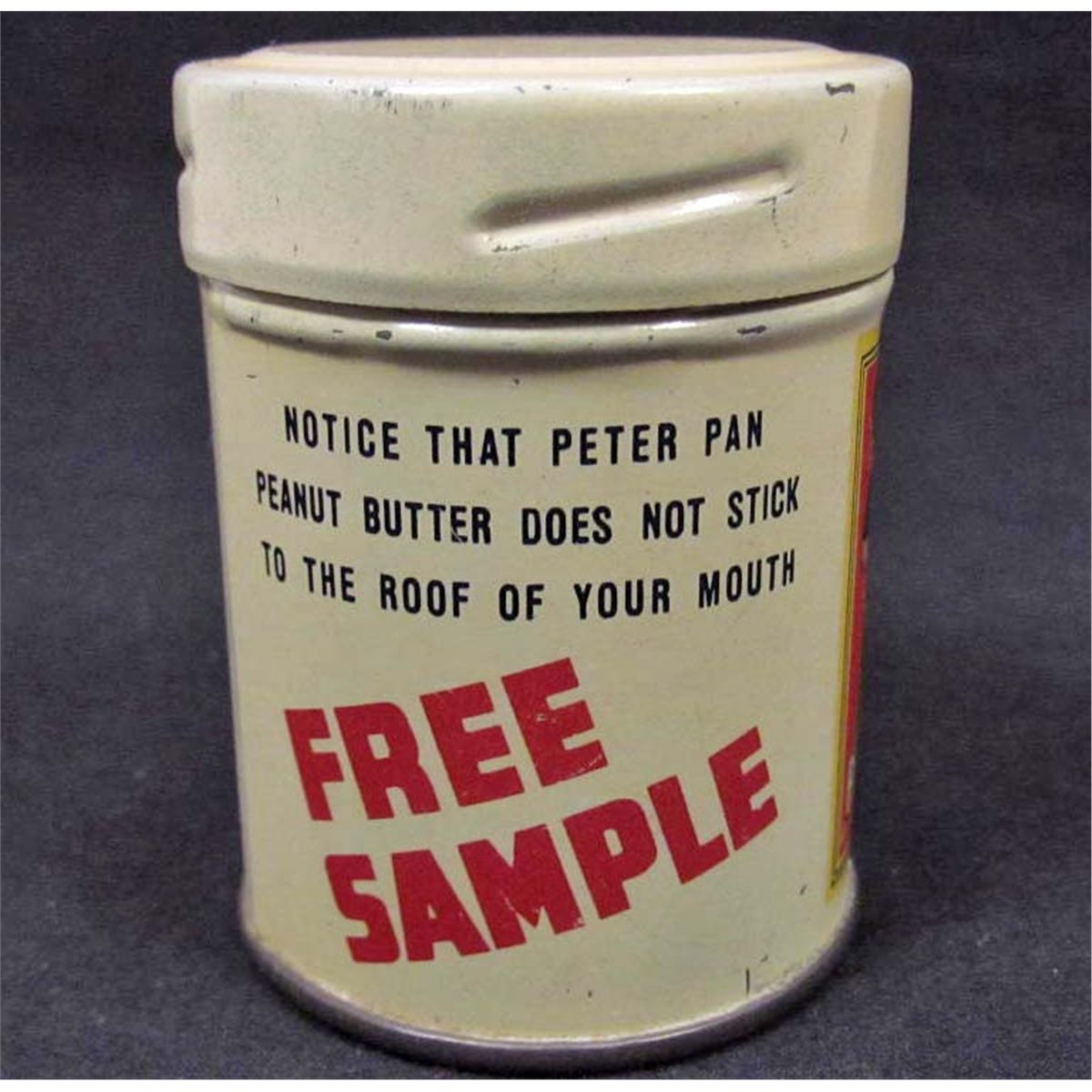 VINTAGE PETER PAN PEANUT BUTTER ADVERTISING TIN