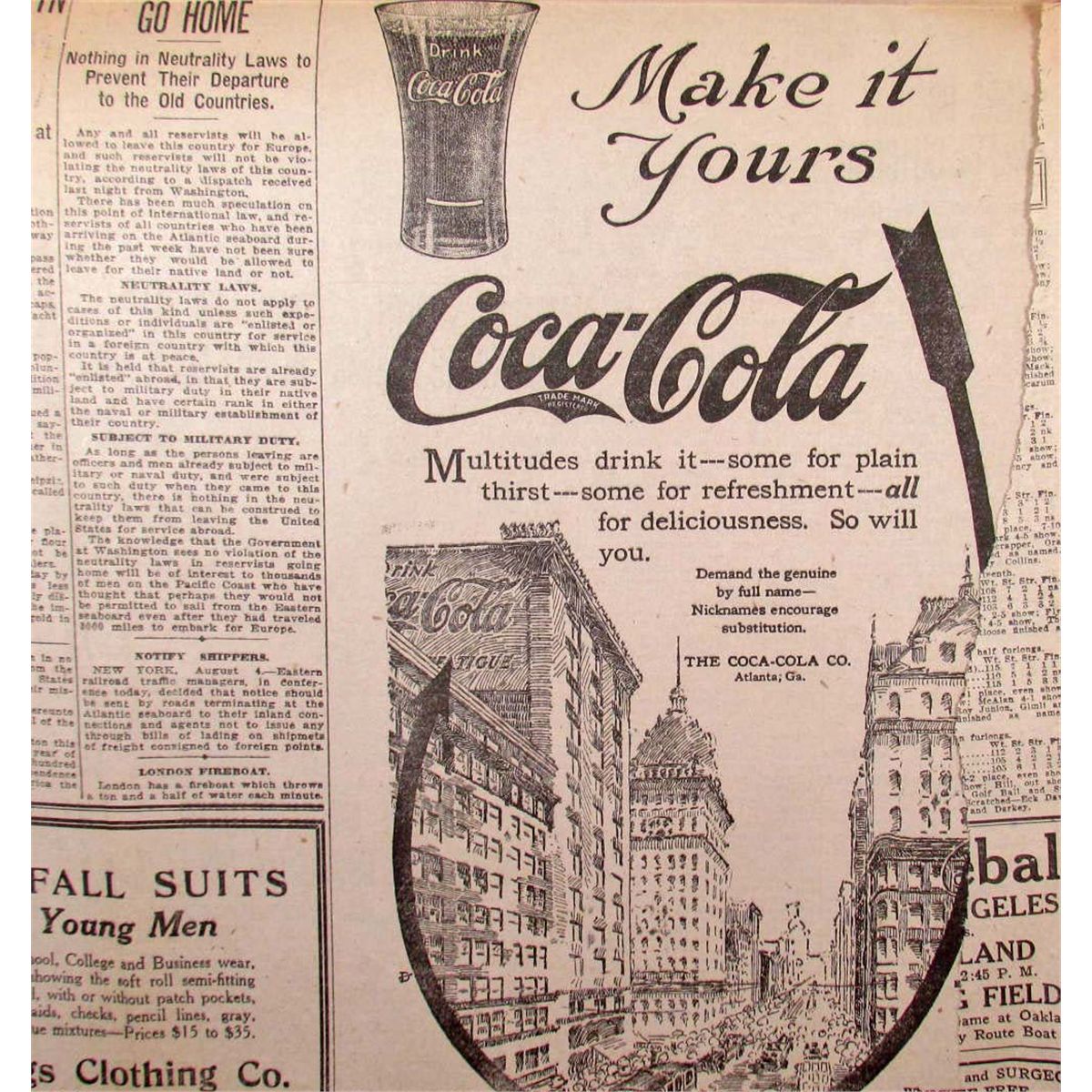 1914 NEWSPAPER "SAN FRANCISCO CHRONICLE " SAN FRANCISCO, CALIFORNIA