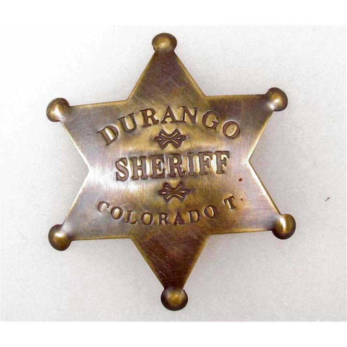BRASS DURANGO CO. SHERIFF BADGE