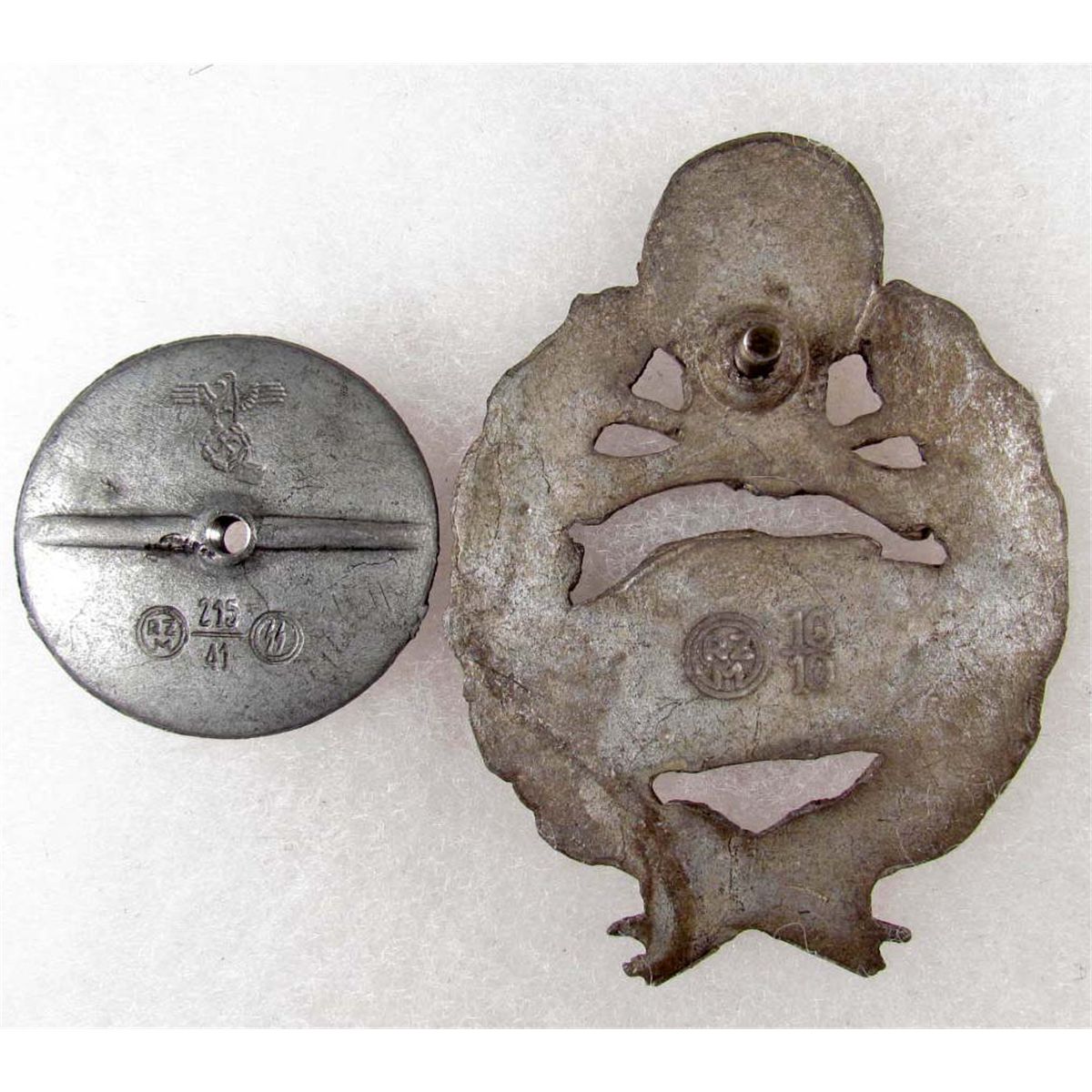 GERMAN SKULL AND BONES TANK BADGE