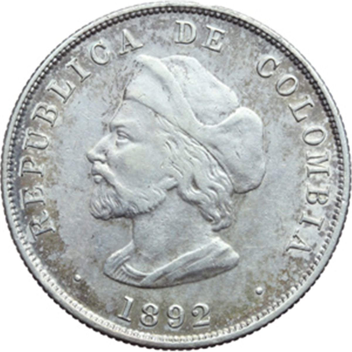 Monete e Medaglie Estere. Colombia. Repubblica (1819-). 50 centavos ...