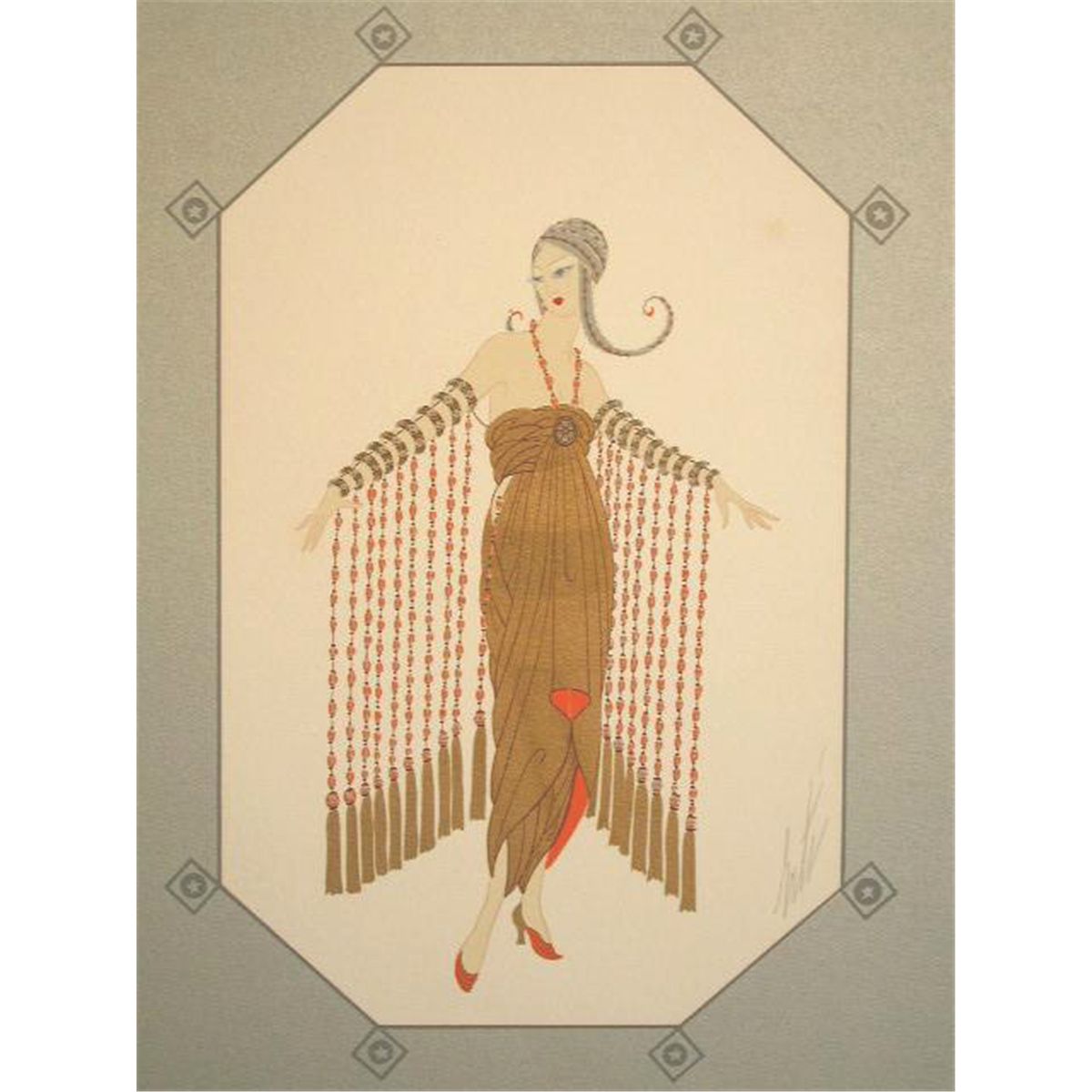 ERTE Signed Lithograph Russian 1979