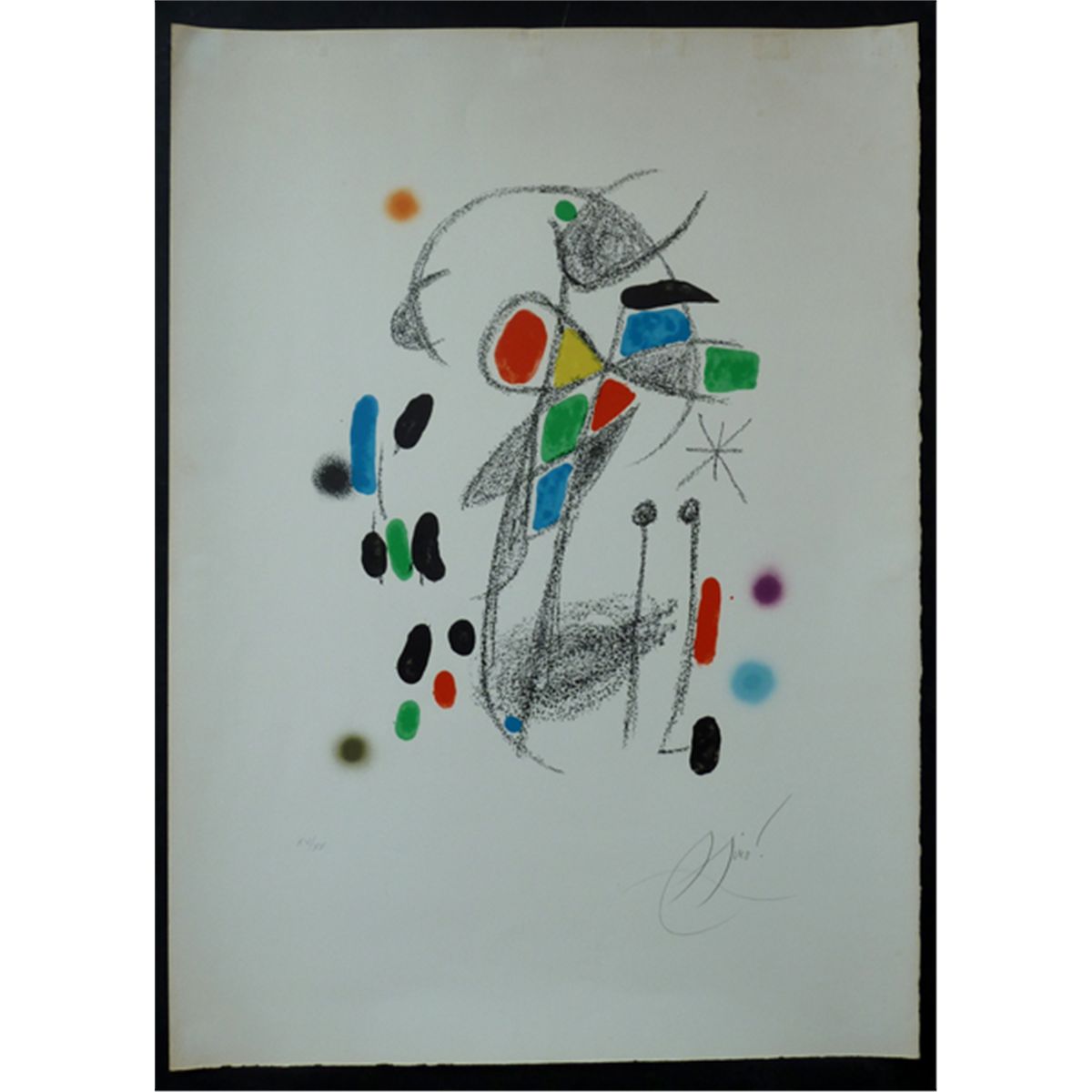 JOAN MIRO Original Hand Signed Lithograph 1975 Surrealism Spanish