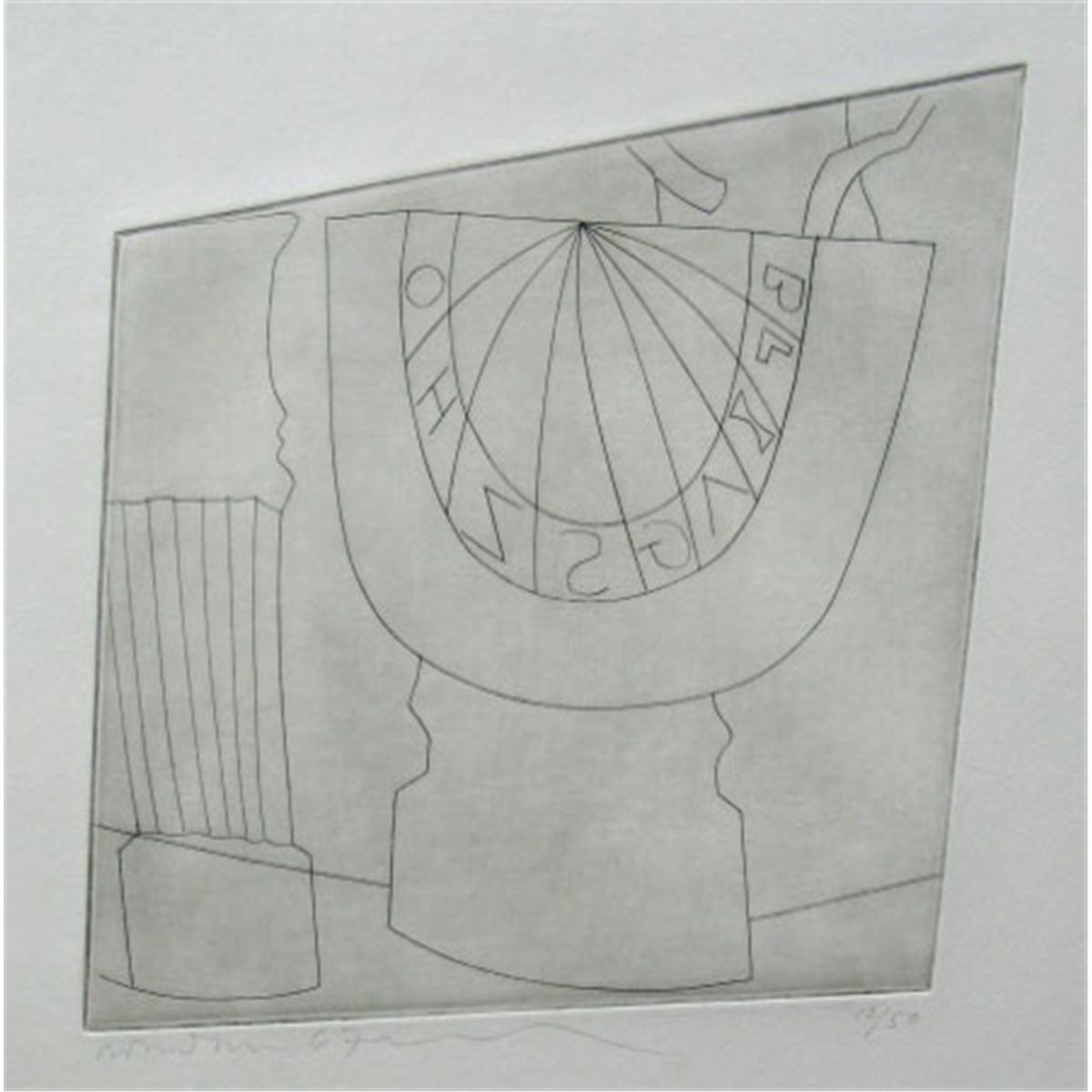 BEN NICHOLSON Signed Etching Modern British 1967 BEN NICHOLSON Signed Etching Modern British 1967