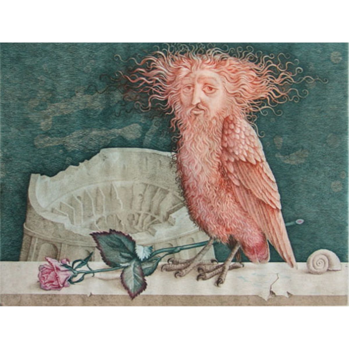 PETER PROKSCH Signed Etching Austrian Surrealism