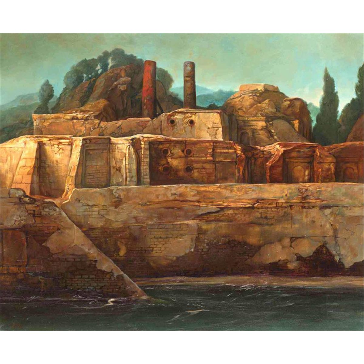 SAMUEL BAK Painting Israeli Surrealism