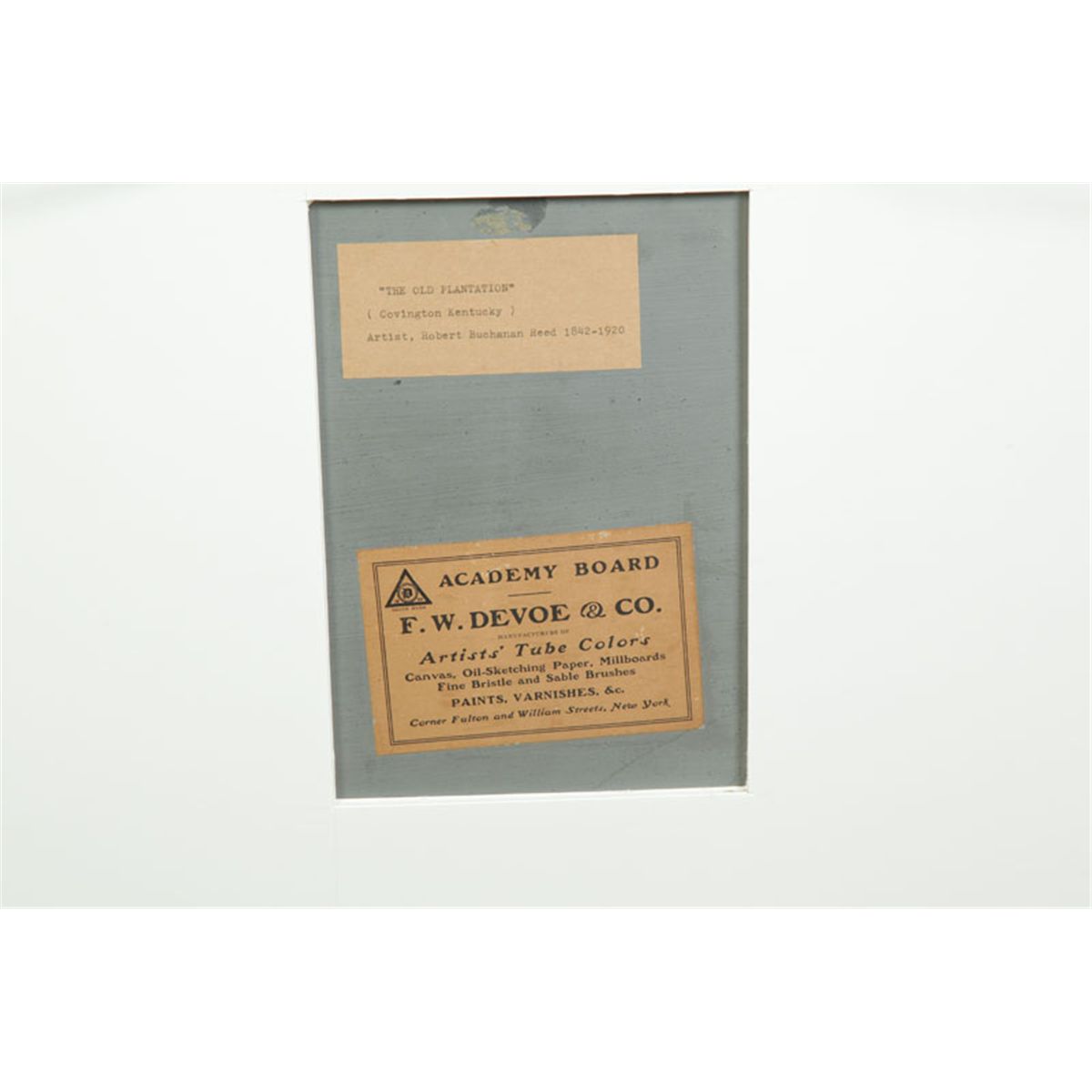 THE OLD PLANTATION BY ROBERT BUCHANAN REED (KENTUCKY, 1842-1920).