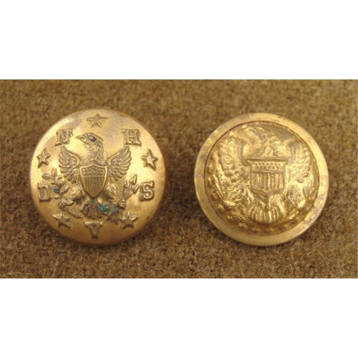 2 Original Civil War & Artillery Antique Coat Buttons