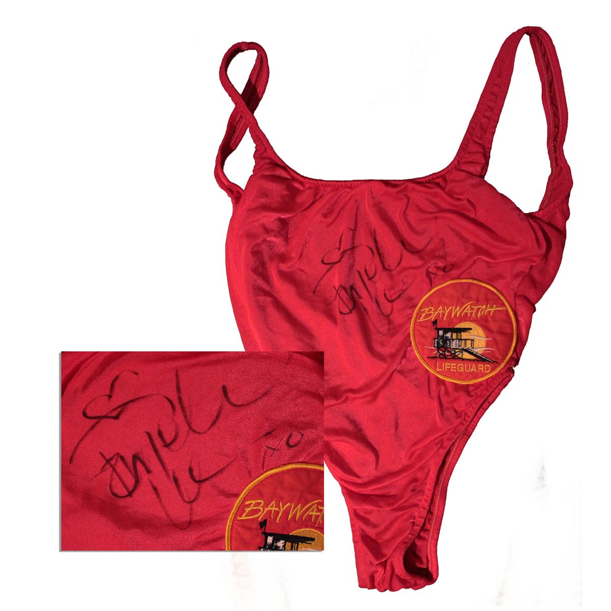 Pam Anderson Baywatch Suit Signed