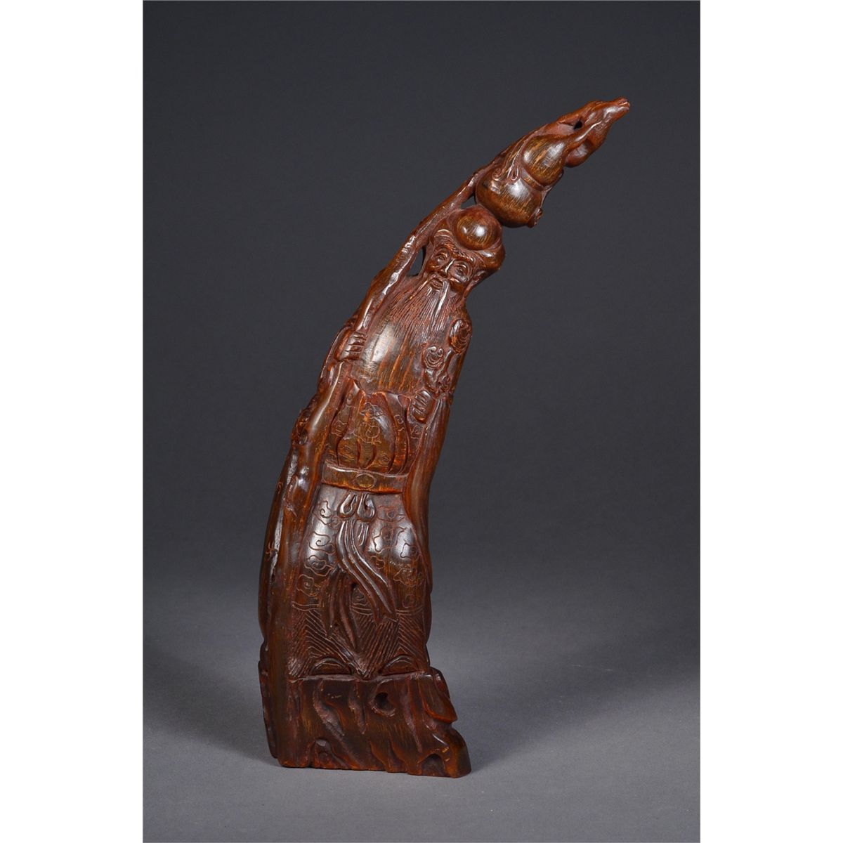 Finely Carved Chinese Horn Carving Shou Lao