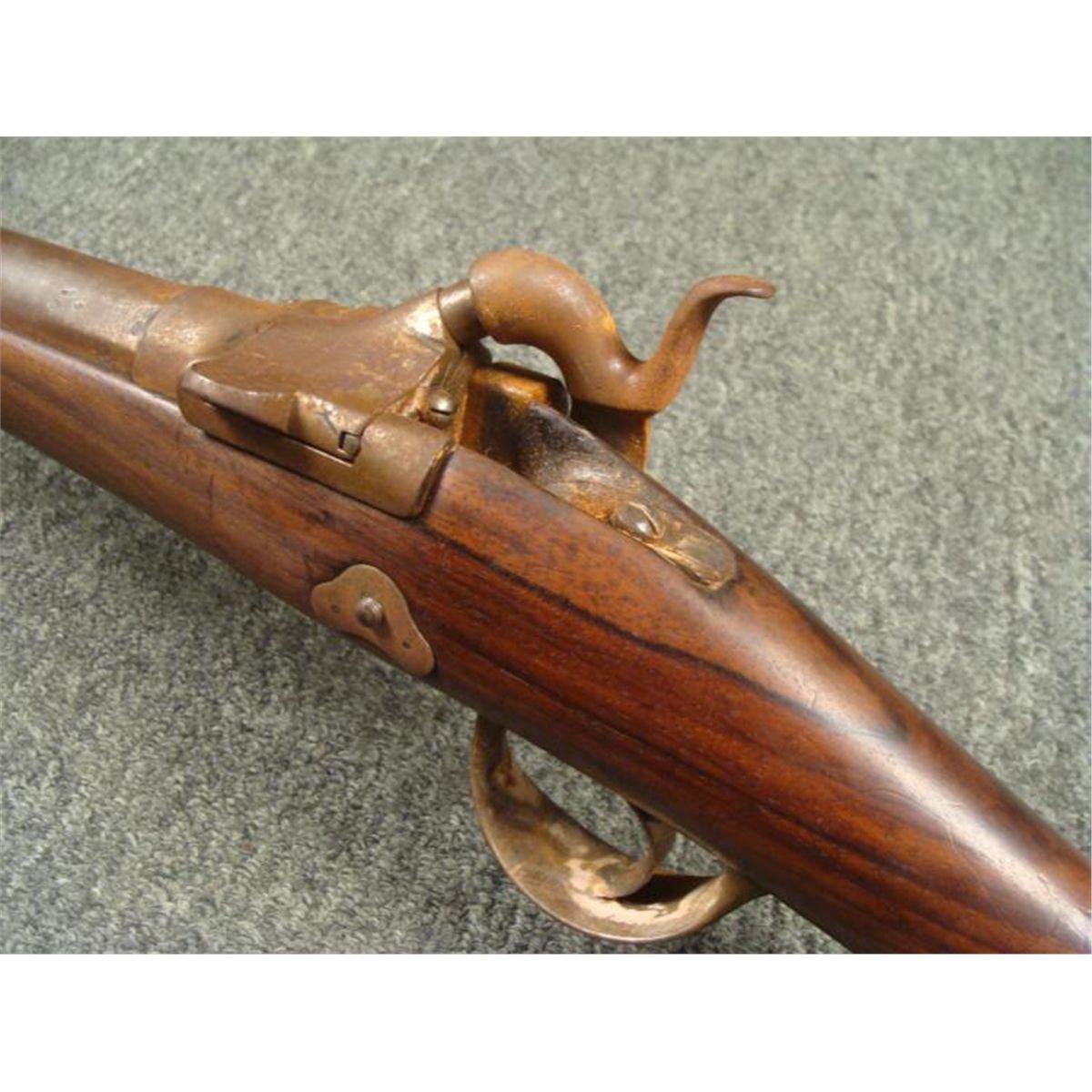 Belgian Antique Flintlock Rifle Gun 50 Cal. ELG 1800s
