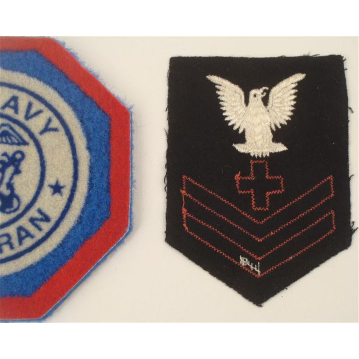 WWII U.S. NAVY RED CROSS INSIGNIA PATCH AND COASTER