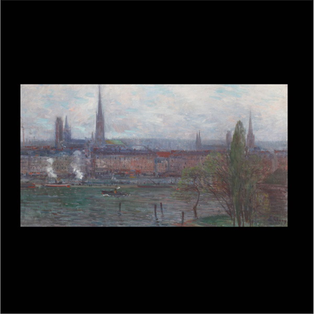 JEAN EUGENE CLARY, A View of Rouen, Oil
