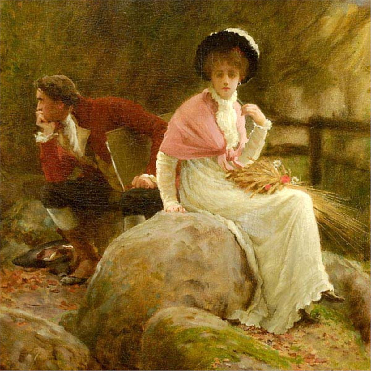 Marcus Stone, Two works, Oil on canvas