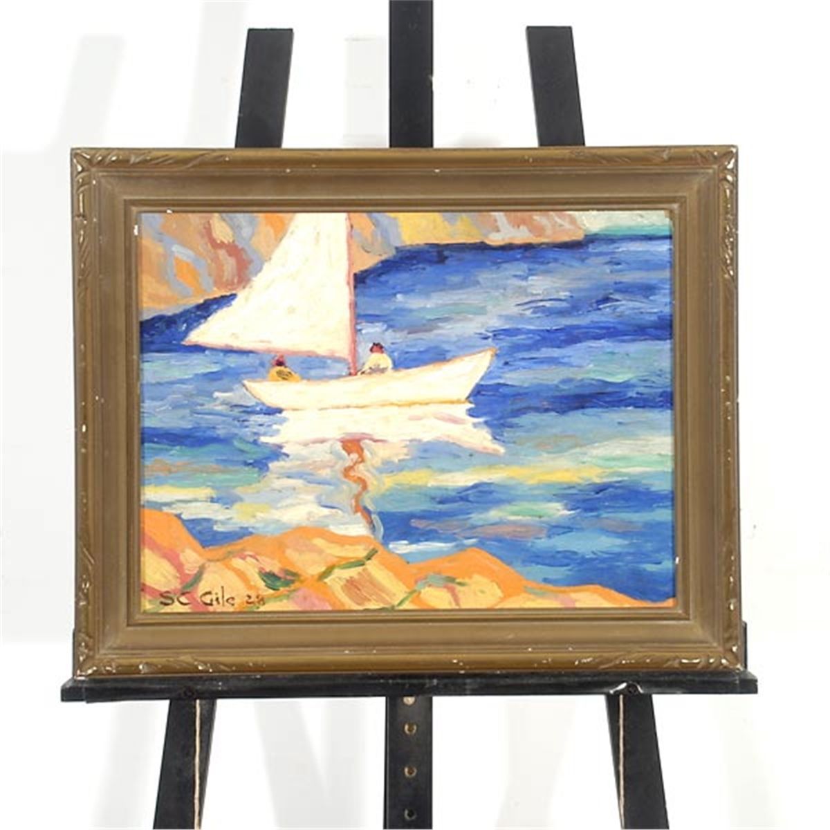 Selden Gile "Sailboat" Oil