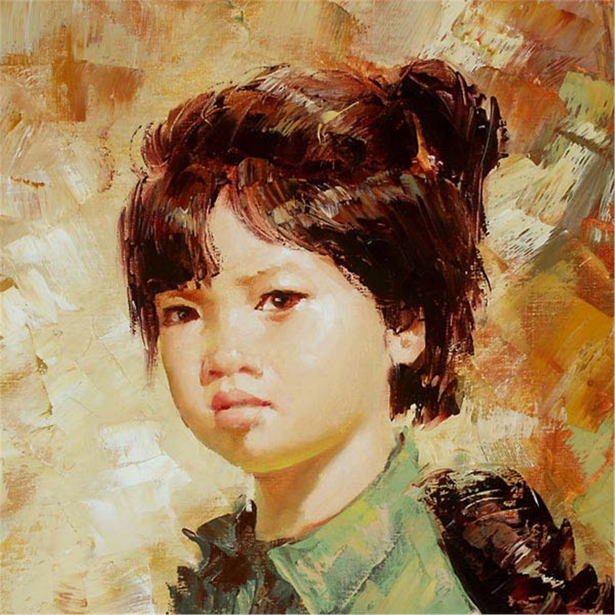 Lee Man Fong, Portrait of a Girl, Oil