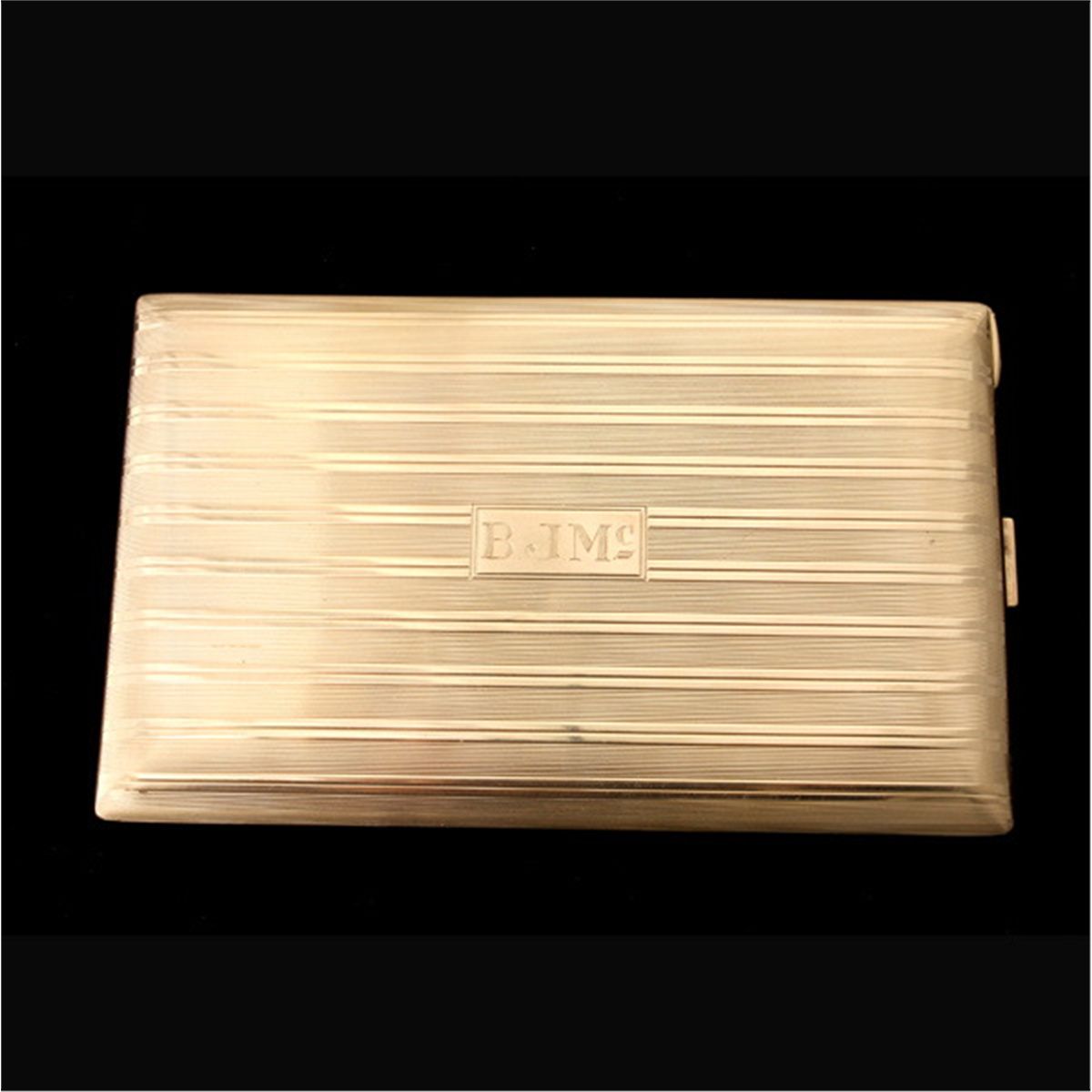 ART DECO 14K YELLOW GOLD CIGARETTE CASE.