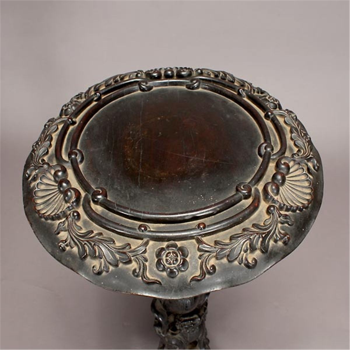 An Export Hardwood 'Dragon' Stand, 19th C.