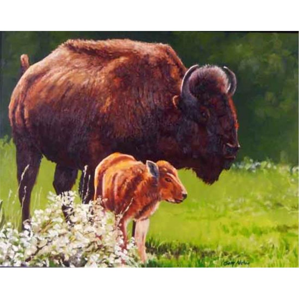 Mothers Love By Gary Melvin 32x49 Oil Signed