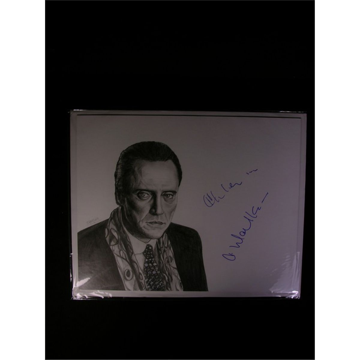 Christopher Walken Signed Drawing