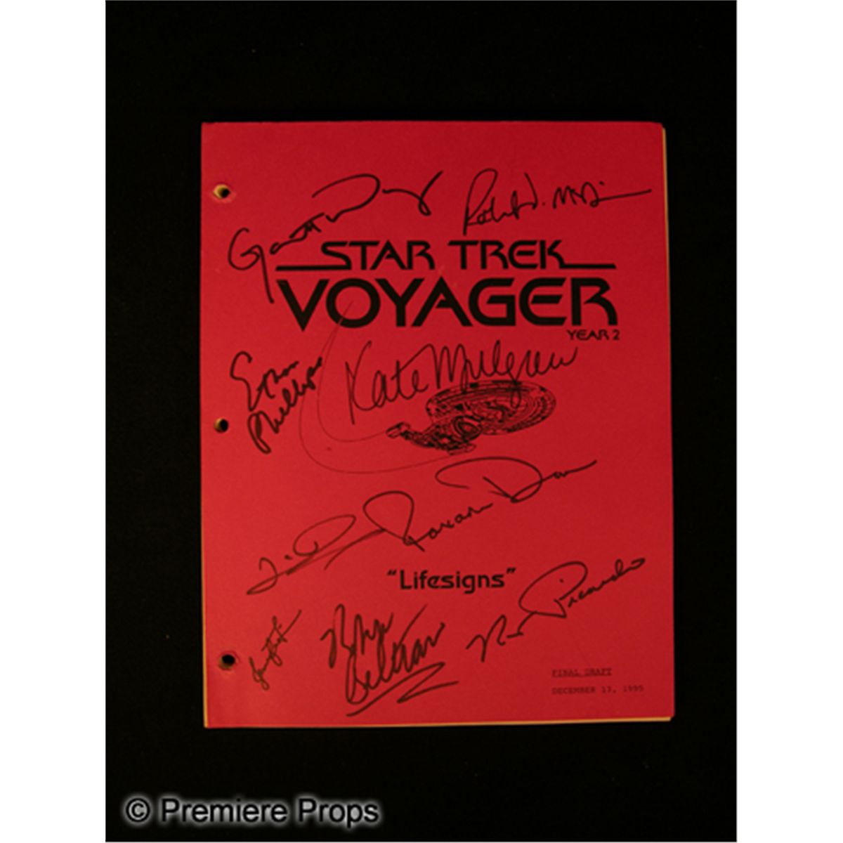 Star Trek Voyager Signed Script