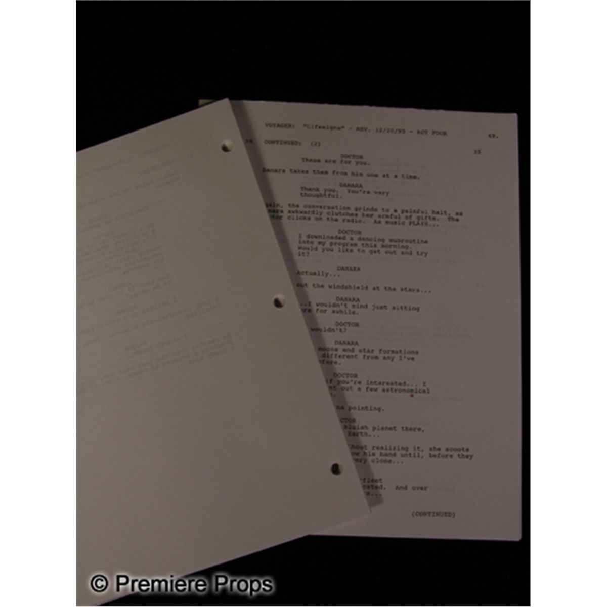 Star Trek Voyager Signed Script