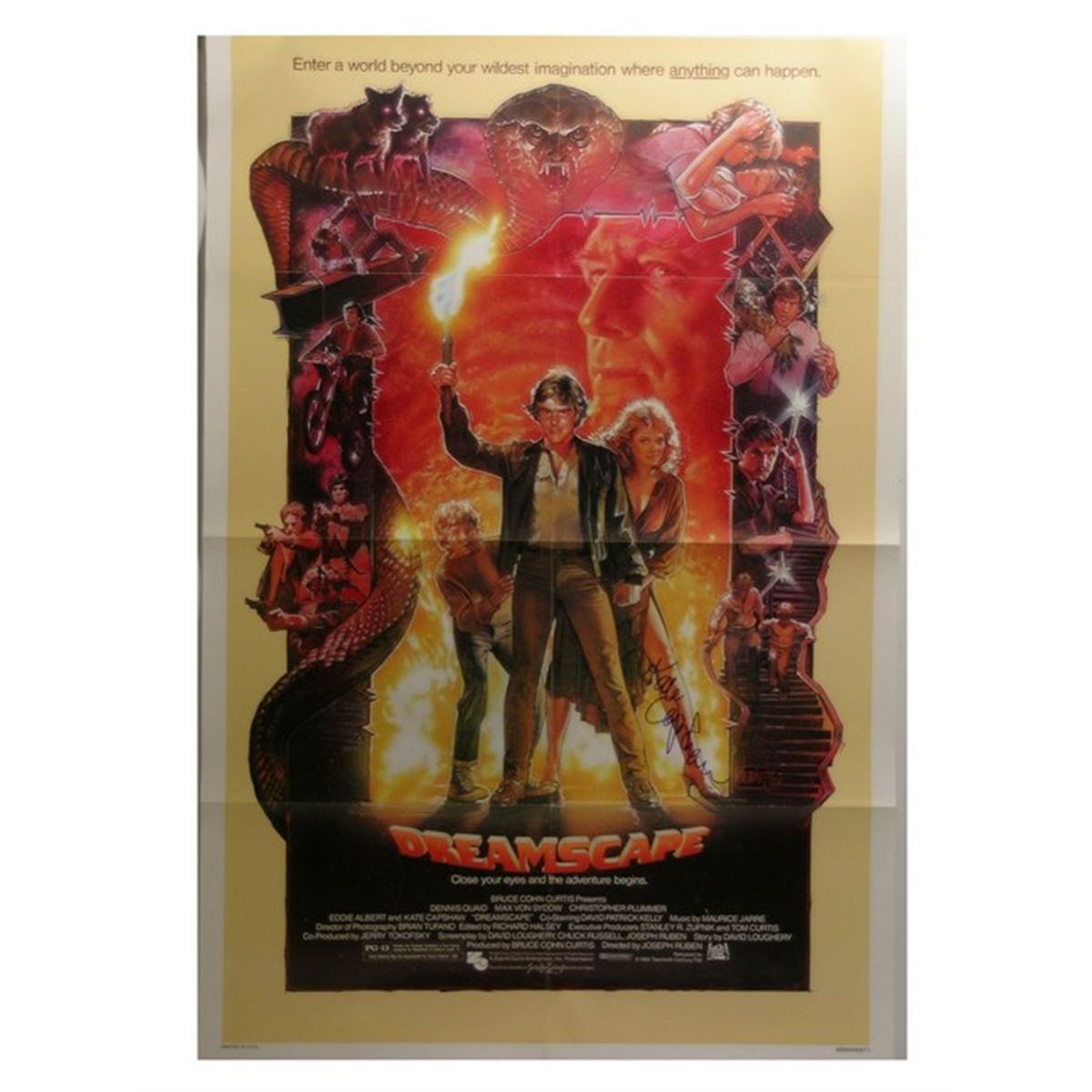 Dreamscape Poster Signed by Kate Capshaw