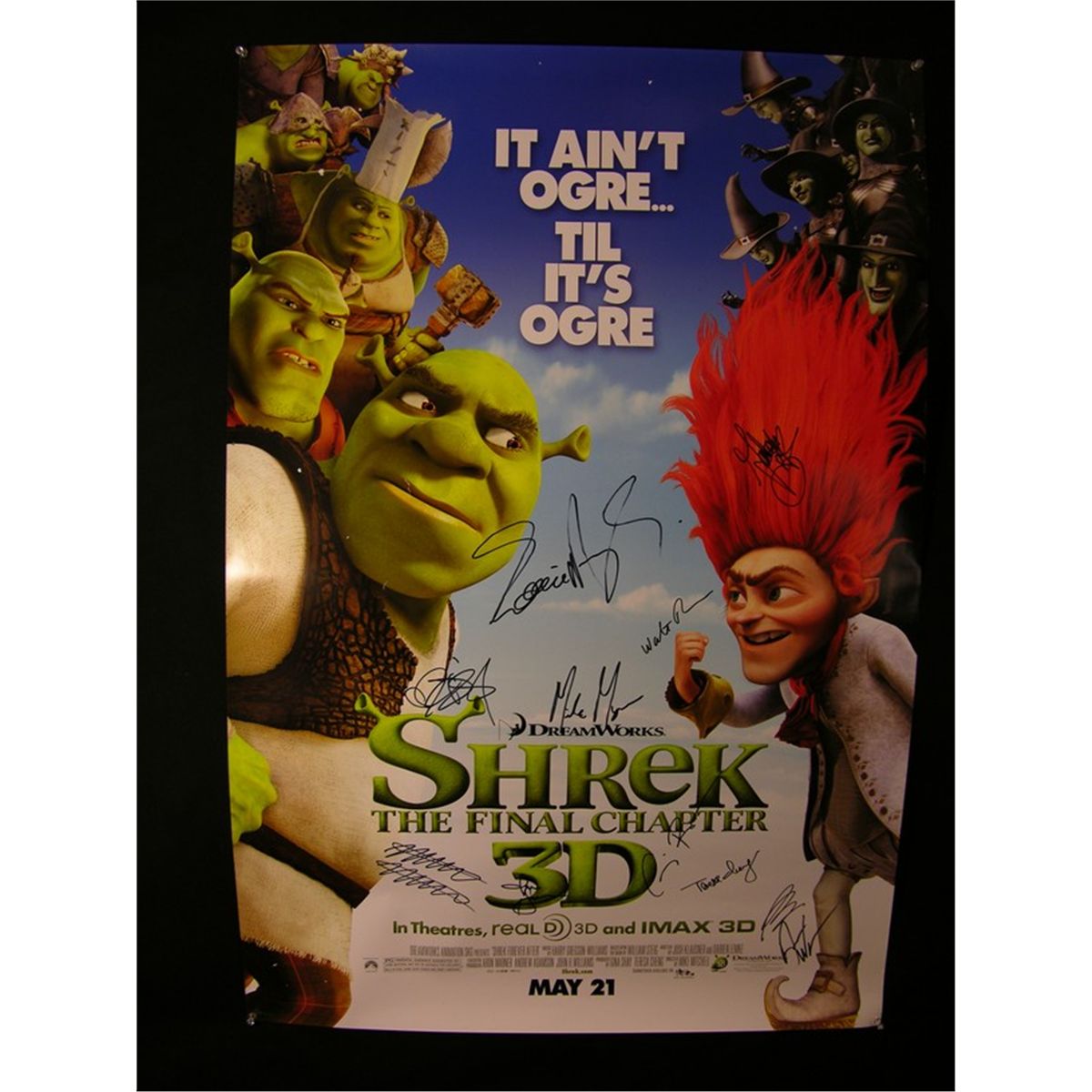 Shrek Signed Cast Poster